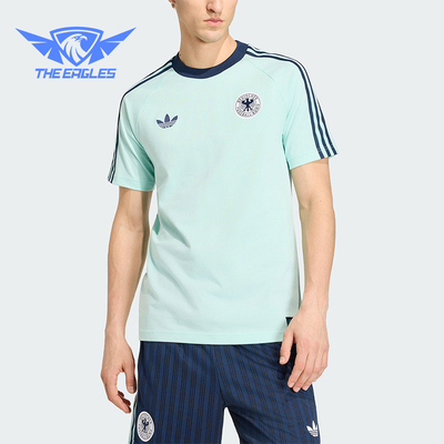 Adidas/阿迪达斯正品DFB OG TEE男士透气复古运动修身T恤KE2928