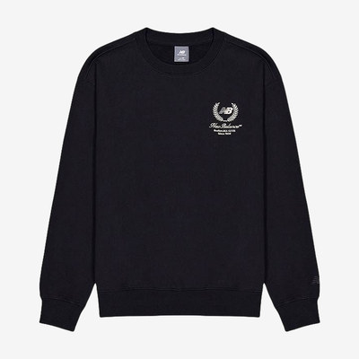 New Balance新百伦正品男长袖圆领套头休闲运动卫衣MT6167GS-BK
