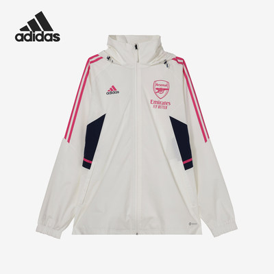 Adidas阿迪达斯正品阿森纳男款拉链立领休闲运动长袖T恤HT4453