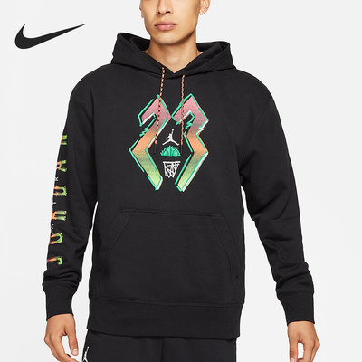 Nike耐克正品Jordan Sport DNA男连帽印花袋鼠兜卫衣CZ4845-010