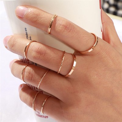 极速10 Pcs/Set 2020 Fashion Simple DFesign anillos Vintage G