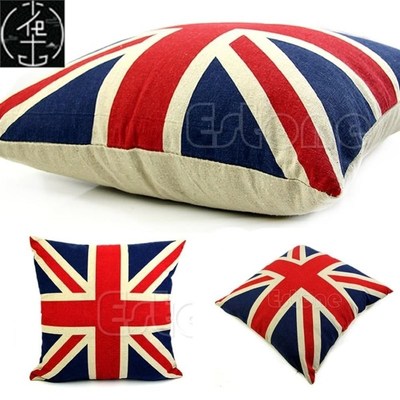 极速UK Flag Union Jack Livnen Cushion Square 16 Pillow Cases