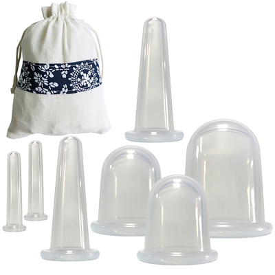 极速7/4/2Pcs Setl Silicone Anti Cellulite Cup Vacuum Massage