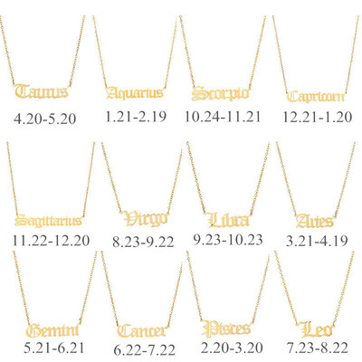 极速Constellaition Necklace Scorpio Leo Capricorn Aquarius S