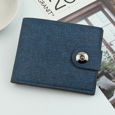 极速Canvas Mens Wallet Casuyal Card Holder Cash Coin Purse
