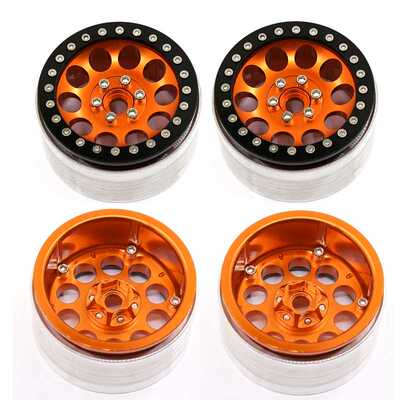 极速4PCS 2.2 Inch Beadlock Wheel Rims & RubberQ Tire for 1/1