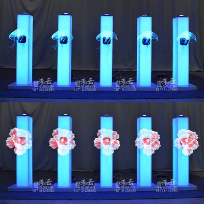 极速启动仪式签约台剪彩仪式道具C活动揭幕台发光启动柱舞台主持