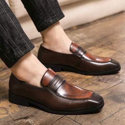 极速New large business leather shoes, mens leQisure set, Le