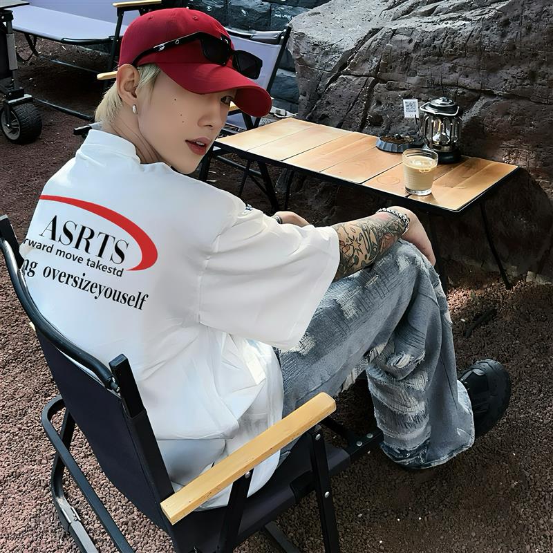 重磅 Asrts新款倒钩小众潮牌美式夏季纯棉宽松男士情侣短袖T恤ins