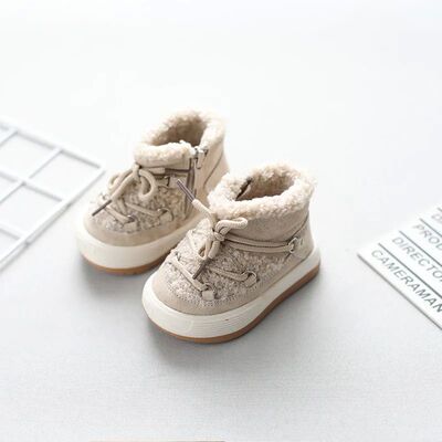 极速2022 ew Winter aby oots Warm lush ubber Sole Toddler ids