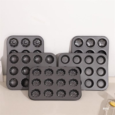 极速.Cupcake Baking Tray Mold Egg Tart Muffin CakTe Round Mo