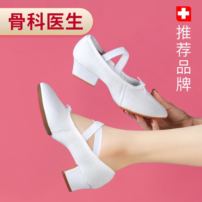 新品优雅礼仪g形体训练鞋低带跟舞蹈鞋民族肚皮舞身所教师软底练