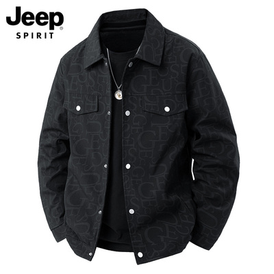 JEEPSPIRIT翻领春季休闲夹克男