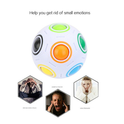 极速Antistress Cube Raintbow Ball Puzzles Magic Football Cub