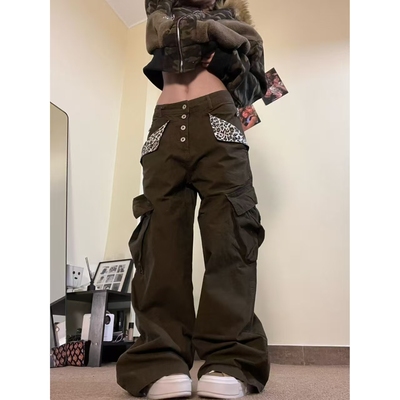 15GET美式复古大口袋工装裤男女