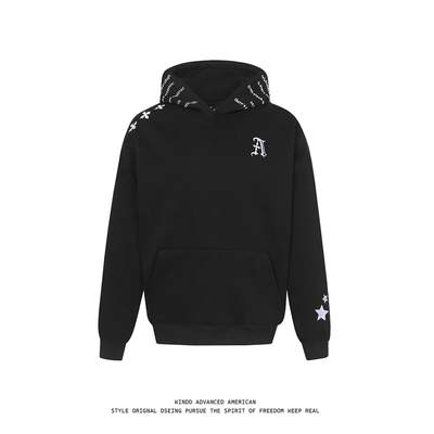 KINDD 美式cleanfit小众设计男装重磅满印字母连帽卫衣休闲运动风