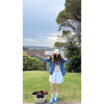 牛仔翻领夹克女新款复古美式风