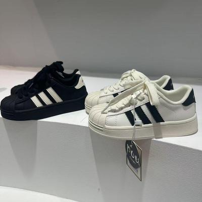 BBbearflat时代狂奔韩版贝壳板鞋中大童童鞋2024春秋新款