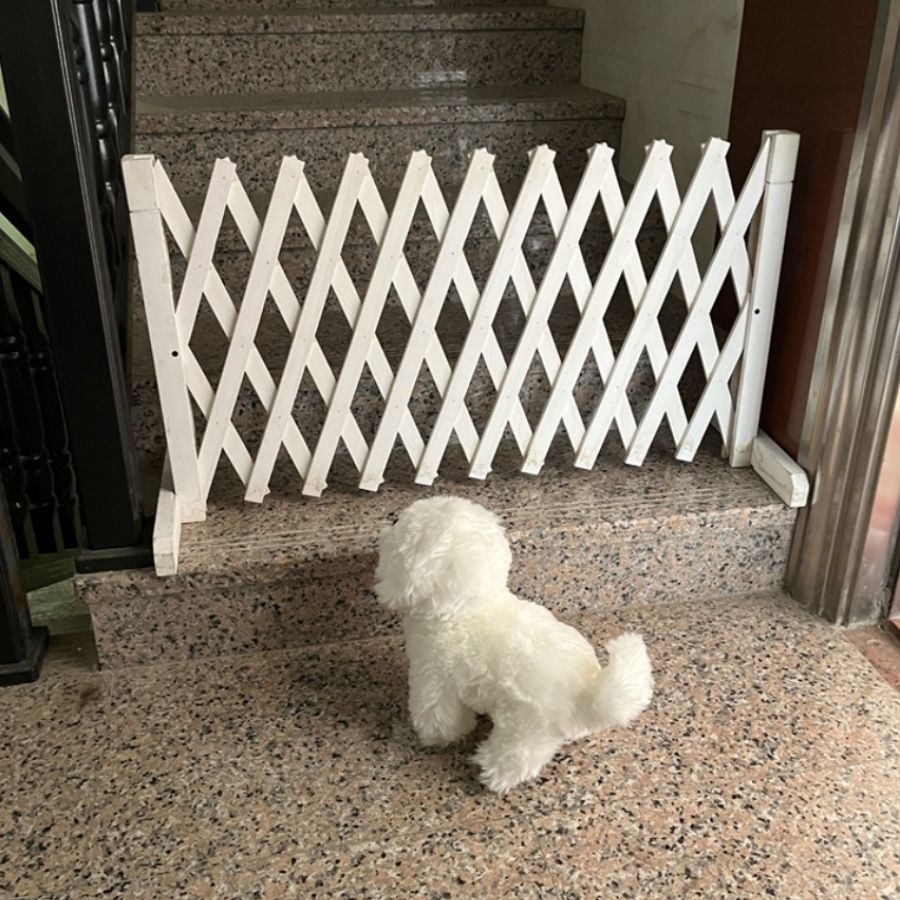 宠物围栏狗笼隔断拦狗栅栏阳台隔离门可伸缩栅栏门挡狗挡猫兔护栏