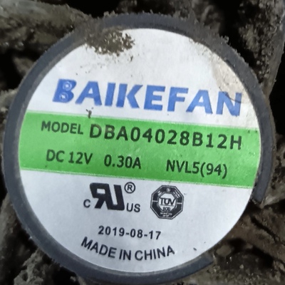 BAIKEFAN DBA04028B12H DC12V 0.30A NVL5(94)汇川变频器散热风扇