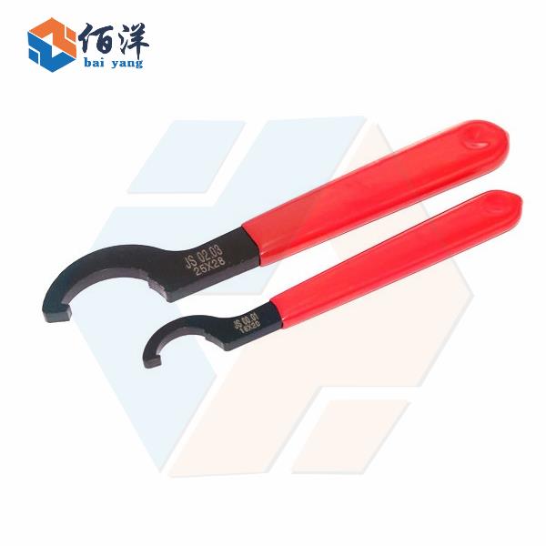 月牙勾扳手台湾(JS) 钩型扳手 圆螺母侧面孔钩扳手16-195