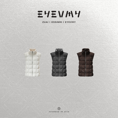 【方块羽绒马甲】90白鸭绒针织领绗穿工艺外套WT54OSY023