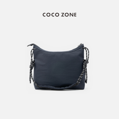 COCOZONE设计感拉链纯色单肩包