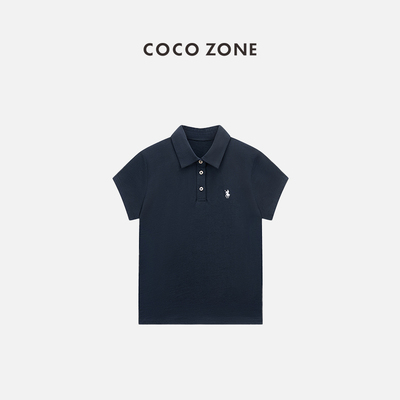 COCOZONEpolo领T恤休闲正肩短袖