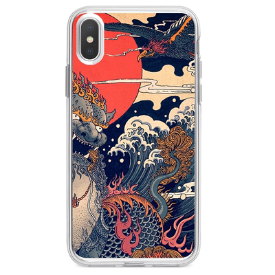 浮世绘手机壳神奈川冲浪