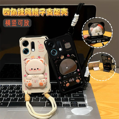 适用OPPOK系列小熊挂绳手机壳