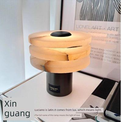 台灯云石氛围灯USB充电无线触控明暗可调书桌茶室台灯礼物床头灯