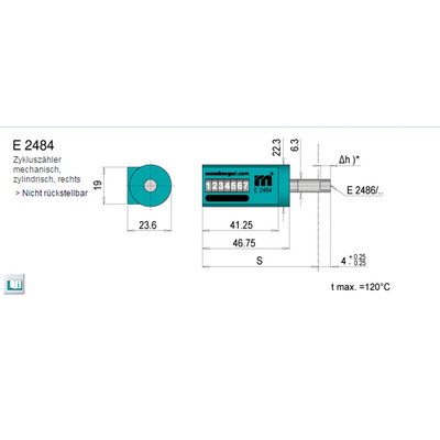 。模具计数器 模斯堡/Meusburger E2484圆形计数器 机械式计数器