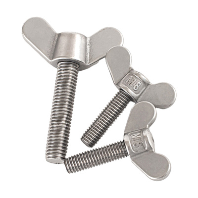 。元宝手拧螺丝焊接304不锈钢蝶形螺丝蝴蝶型羊角螺栓M8M10M12M14