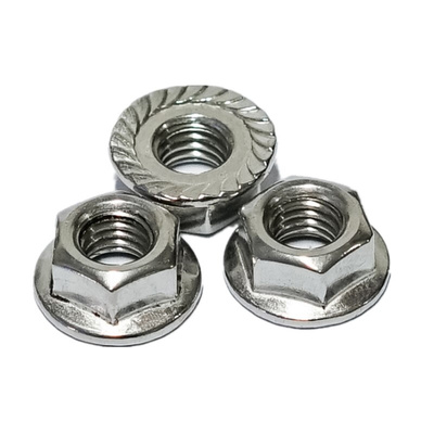 。304/201不锈钢法兰螺母法兰螺帽 防滑螺母M3M4M5M6M8M10M12M14M