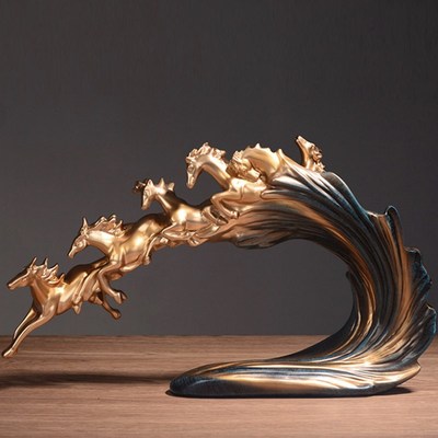 马摆件万马奔腾工艺品新房办公室桌客厅摆设公司乔迁新店开业礼品