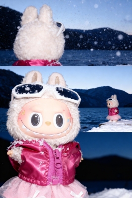 一二三代拉布布超靓冲锋衣搪胶玩偶娃衣17cmlabubu冬装换装