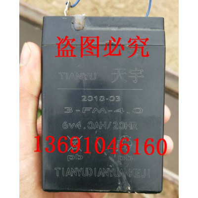 。TIANYU 天宇蓄电池3-FM-4.0 6V4.0AH/20HR儿童玩具车电瓶童车电