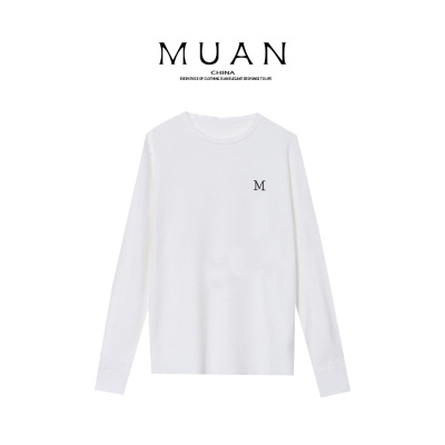 木岸muan记事簿打底春秋高级经典衬衫袖长袖打底上衣女YJ-23193