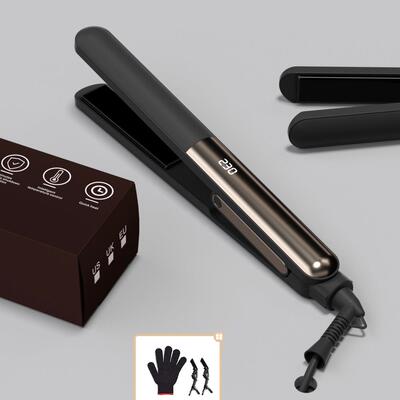 新款直发器带锁键温控卷直两用直板夹数码hairstraightener