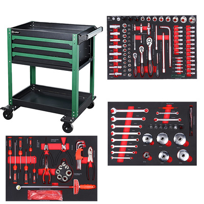 158PCS Tools set Mobile tool cabinet auto repaircart汽修工具