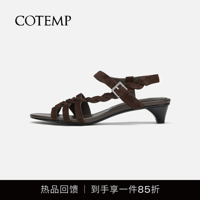 cotemp斜编罗马凉鞋子