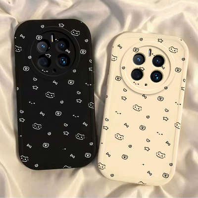 适用华为mate50pro手机壳女新款mate50系列保护套全包防摔mete50e外壳软硅胶mata男士m50rs保时捷星星猫咪por