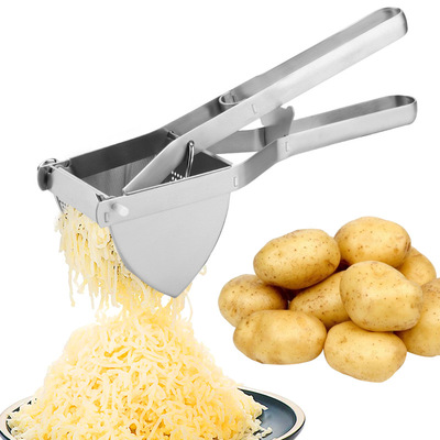 亚马逊加厚不锈钢土豆压泥器马铃薯捣碎器手动压汁Potato Ricer