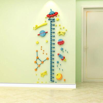 测量身高墙贴压克d立体儿童测家量用身高网红自粘量仪力A6078d房