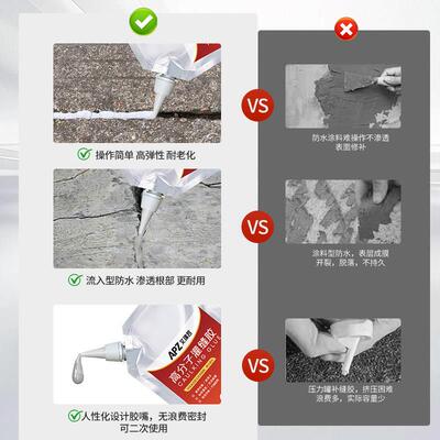 德国高分子缝缝胶裂灌修补屋水顶防补漏水泥地APZ（基面缝隙堵漏