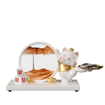 网红流沙画沙漏摆件轻奢客厅酒柜玄关书柜桌面装饰摆设高级感送礼
