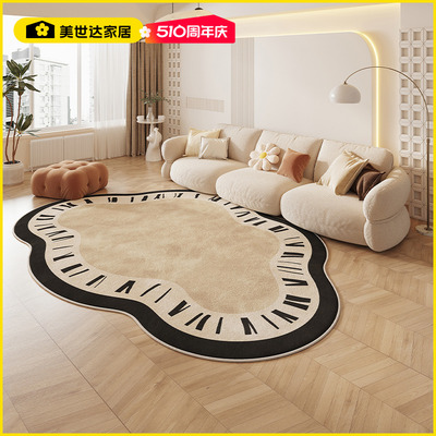 速发客朵地毯云厅免洗可擦2024新款天津防艺卧室异形床边毯水术