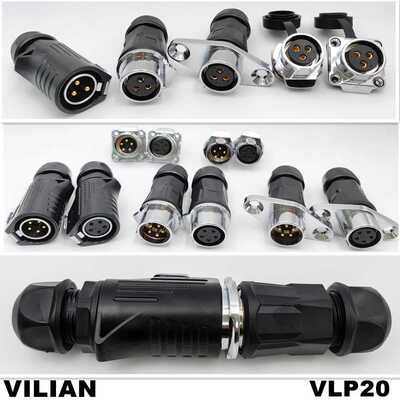 VLP20电源信号航空插头插座VILIAN公母接头连接器面板储能端子