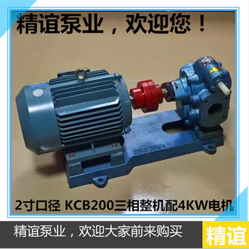 高温电动铸铁自吸齿轮油泵KCB-200抽油泵柴油泵润滑机油泵输送泵