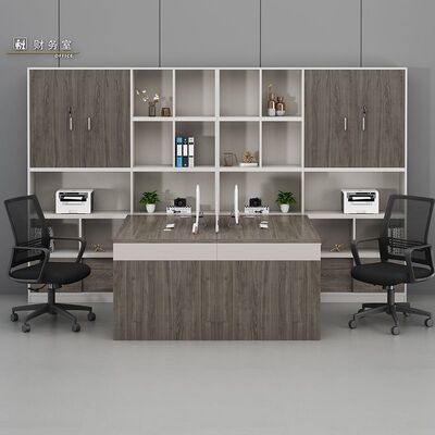 2026财务办公桌椅组合简约现代双人位高柜职员办公室工位桌会计办